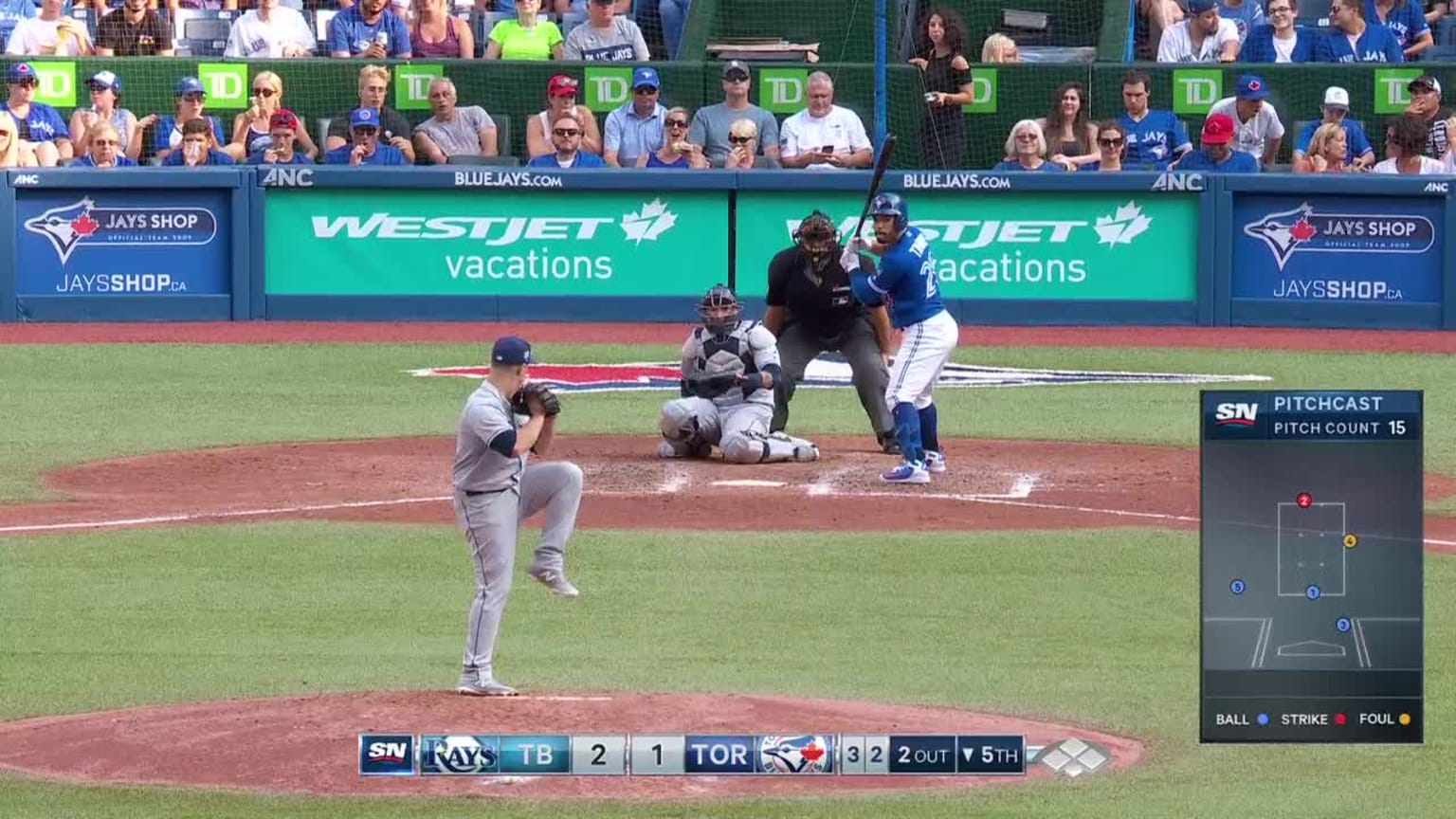 Devon Travis singles on a ground ball to left fielder Brandon Lowe ...