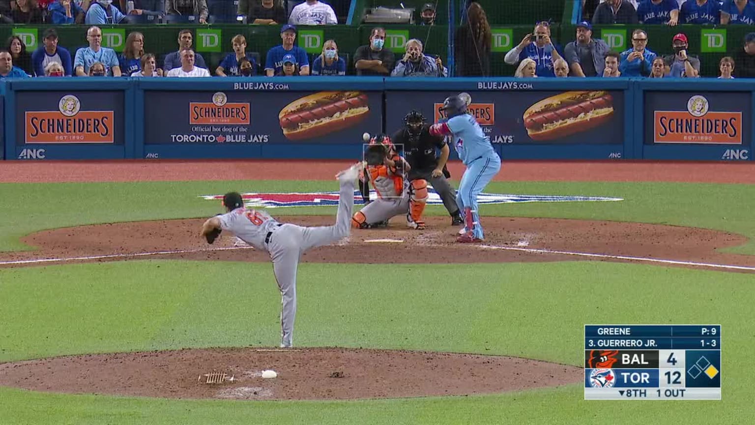 Conner Greene Called Strike to Vladimir Guerrero | 10/03/2021 | MLB.com