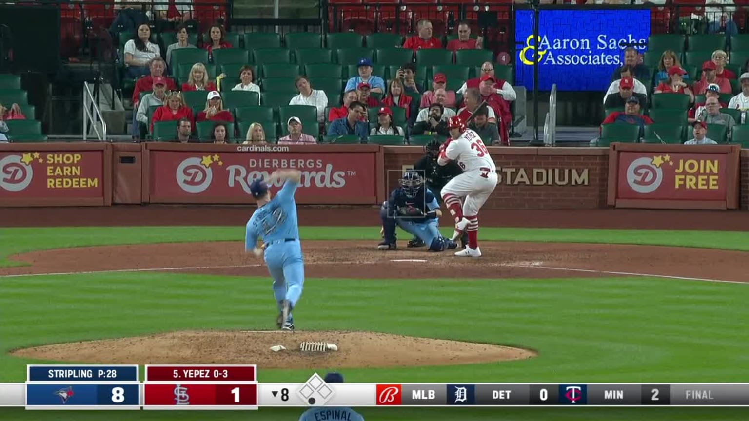 Ross Stripling Bola mala to Juan Yepez | 24/05/2022 | Los Cardenales de ...