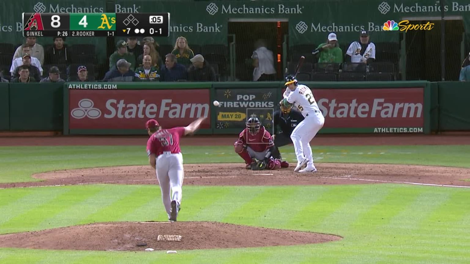 Brent Rooker singles on a sharp ground ball to left fielder Lourdes ...