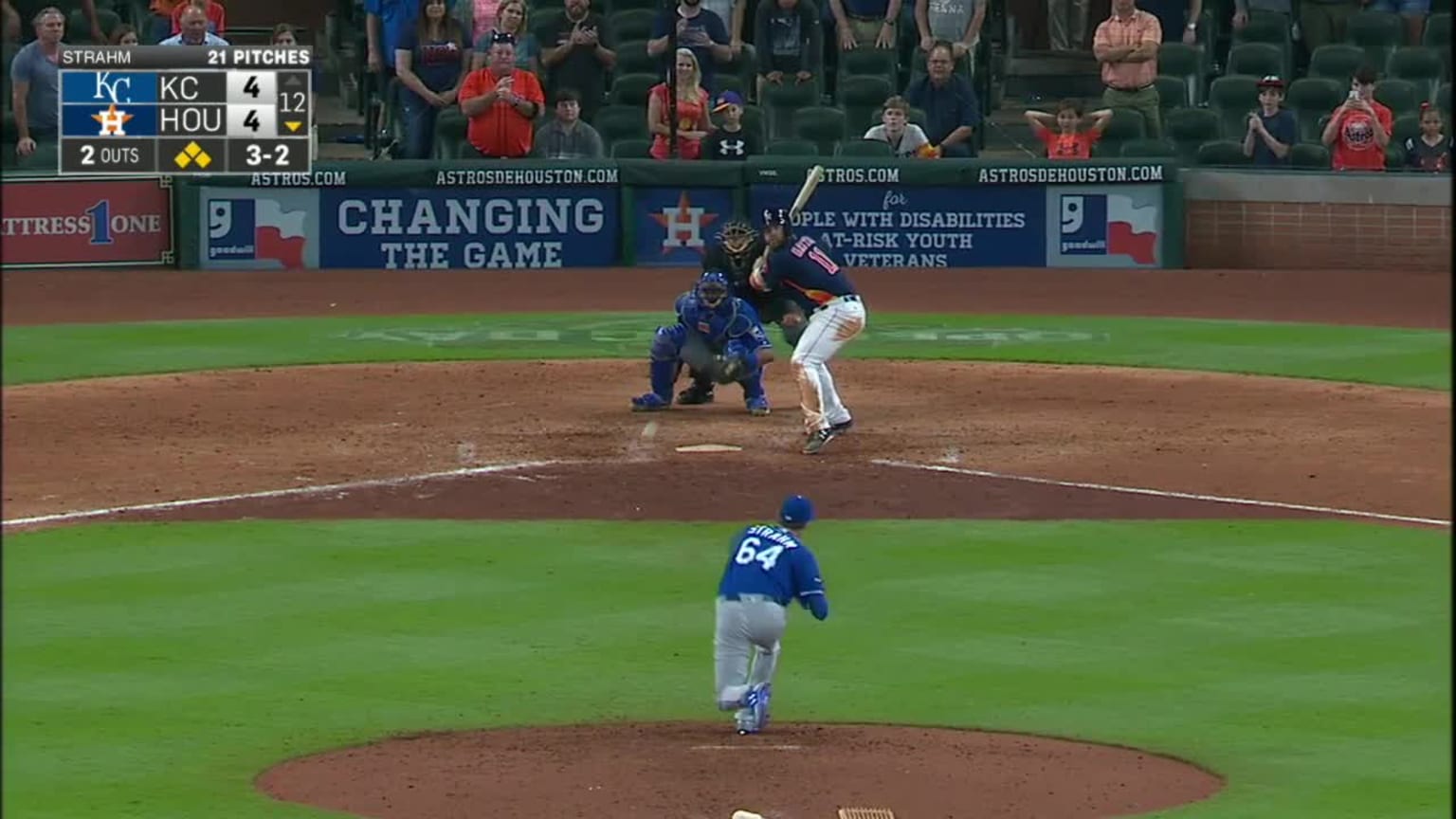 Evan Gattis walks. George Springer scores. Carlos Correa to 3rd. Brian ...