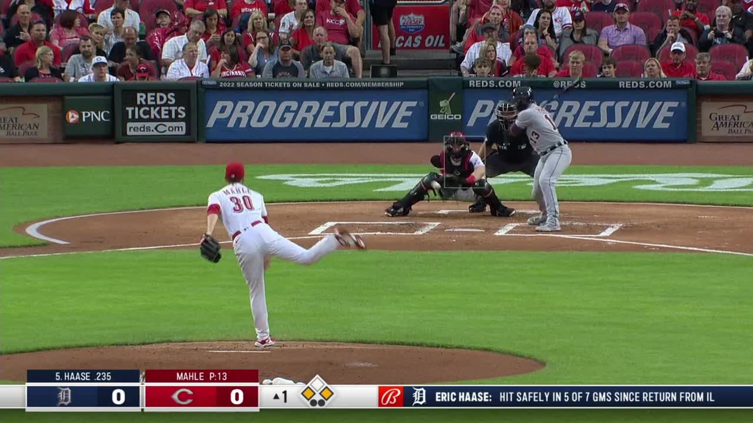 Tyler Mahle Ball to Eric Haase | 09/04/2021 | Texas Rangers