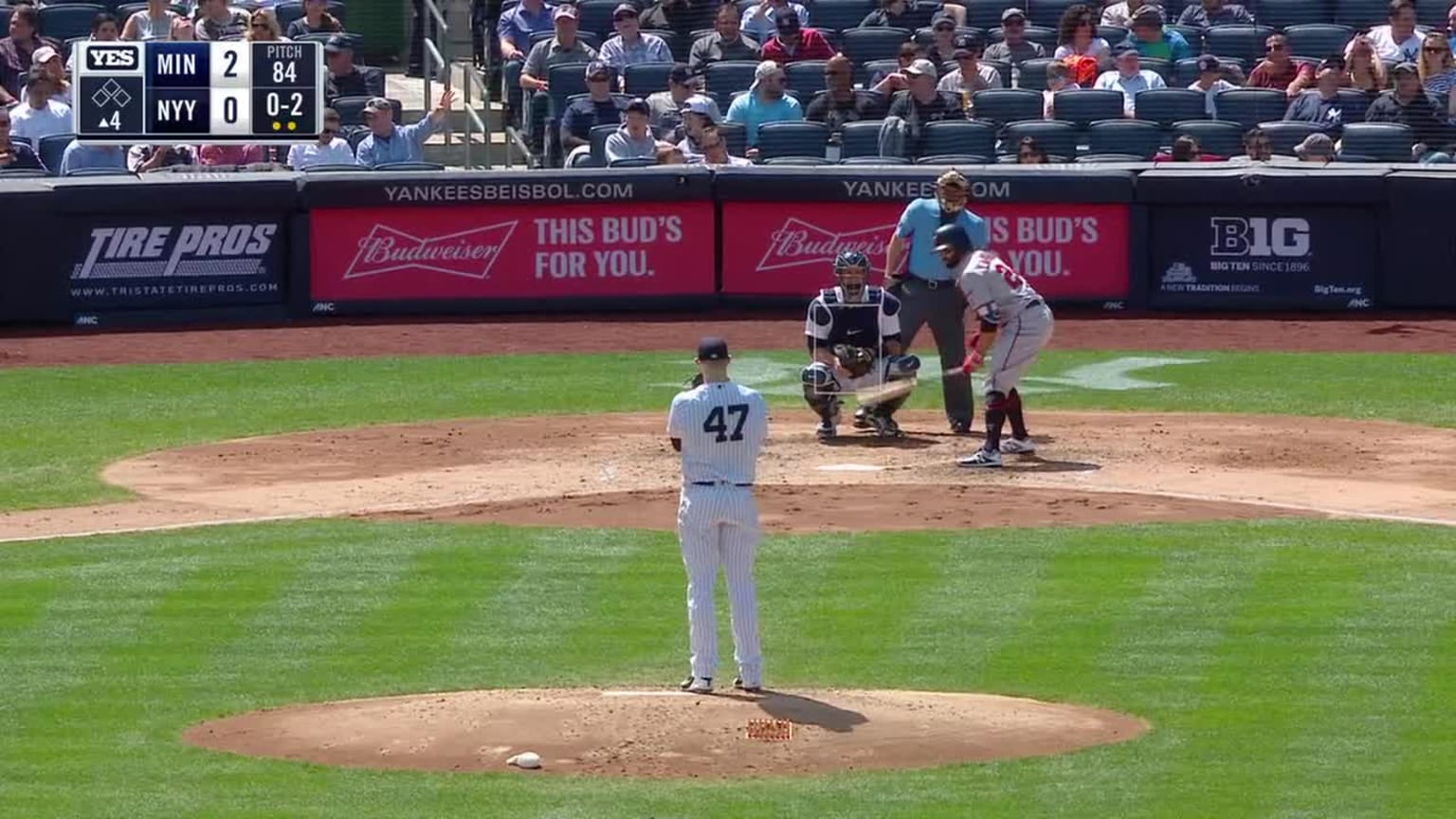 Ryan LaMarre se poncha sin tirarle. | 26/04/2018 | Los Guardians de ...