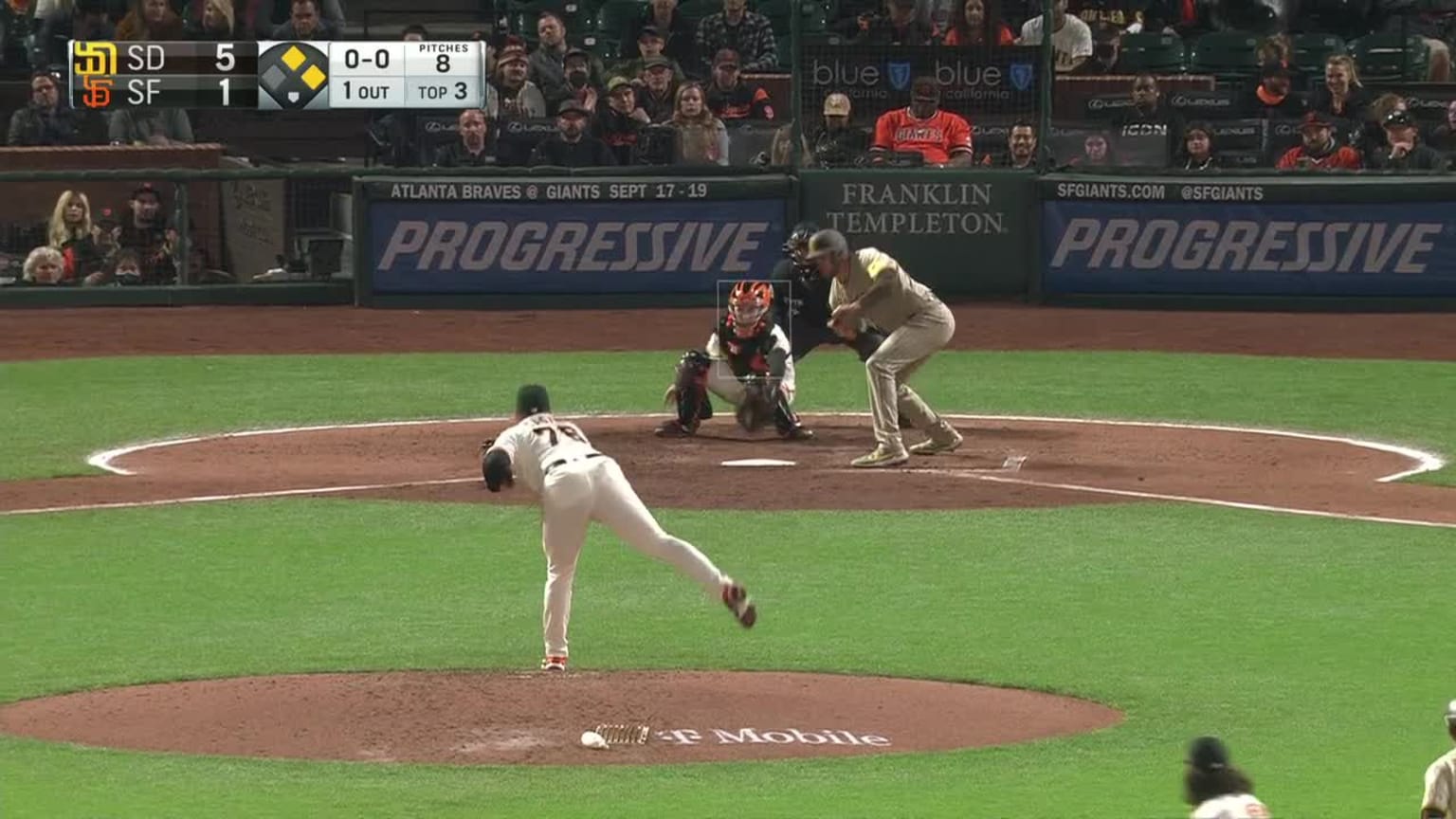 Kervin Castro Ball to Joe Musgrove | 09/15/2021 | Tampa Bay Rays