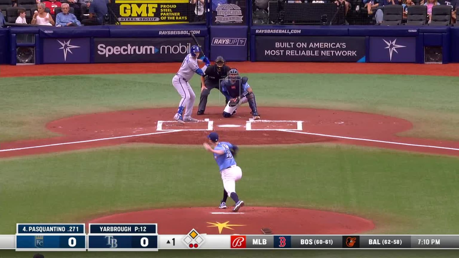 Vinnie Pasquantino pops out to shortstop Yu Chang. | 08/21/2022 | MLB.com