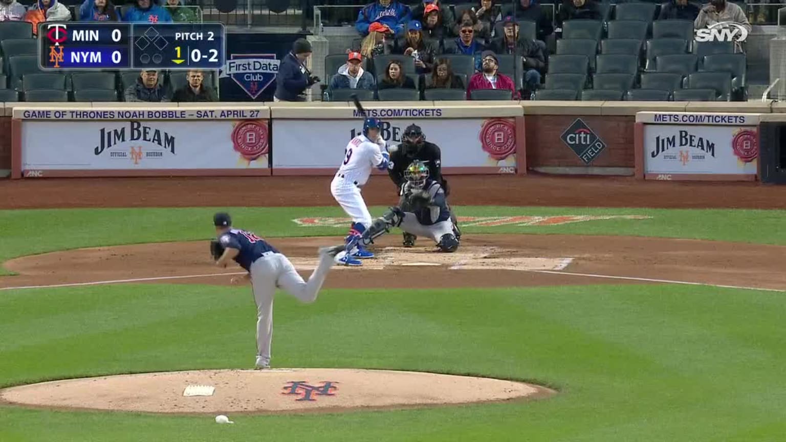 Jake Odorizzi Ball to Brandon Nimmo | 04/10/2019 | Philadelphia Phillies