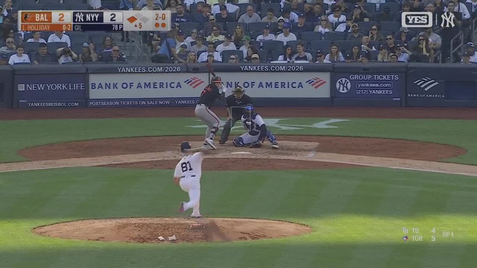 Jackson Holliday grounds out, shortstop Anthony Volpe to first baseman ...