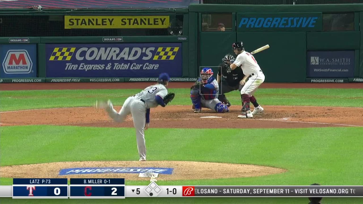 Jacob Latz Ball to Owen Miller | 08/25/2021 | MLB.com