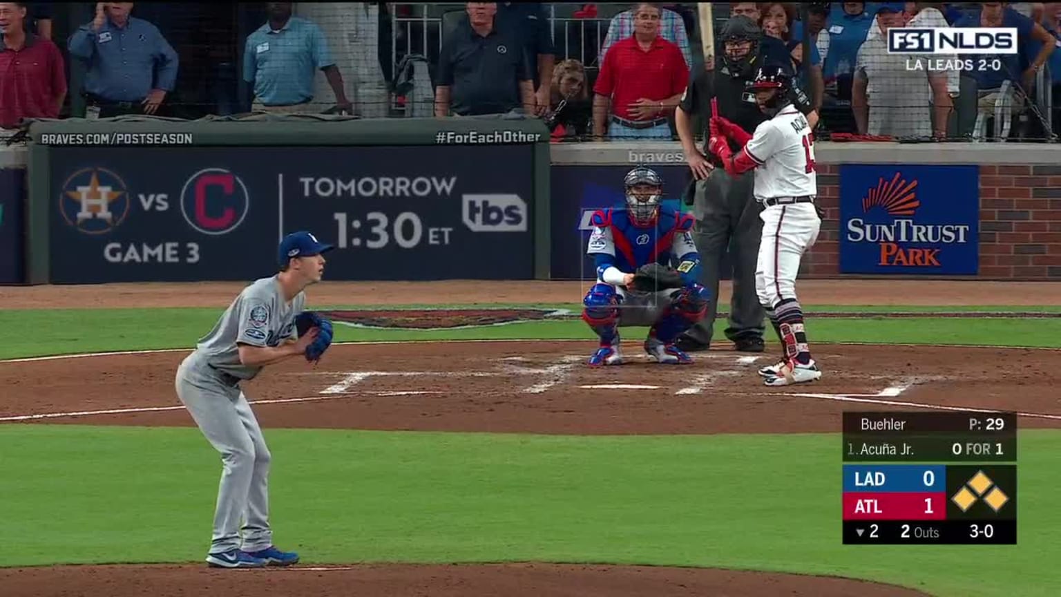 Walker Buehler Called Strike to Ronald Acuna Jr. | 10/07/2018 | MLB.com