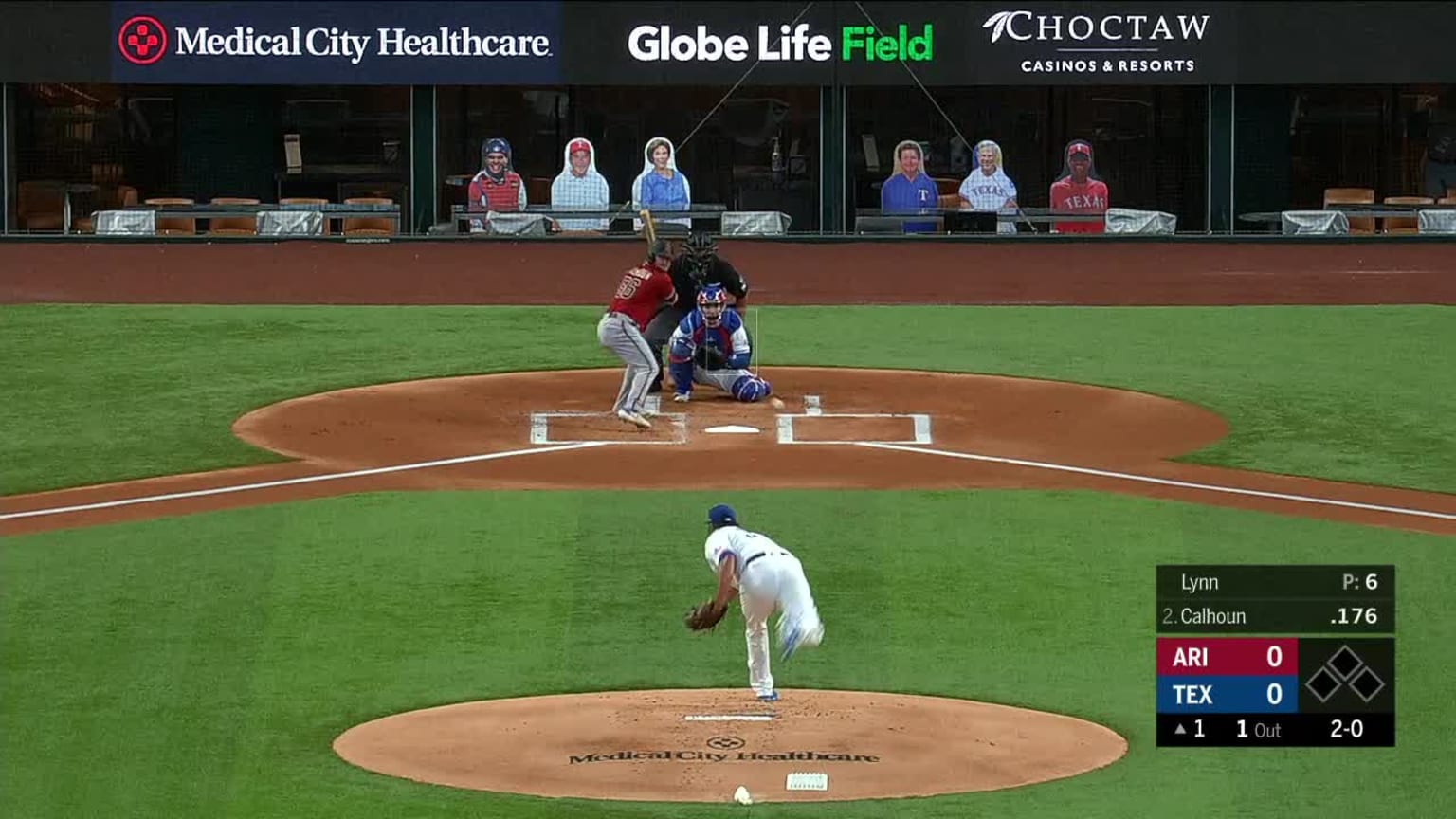 Lance Lynn Ball to Kole Calhoun | 07/29/2020 | Boston Red Sox