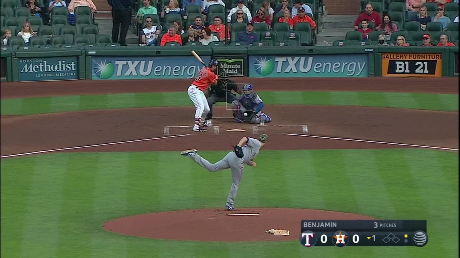 Wes Benjamin Ball to Michael Brantley | 05/14/2021 | MLB.com