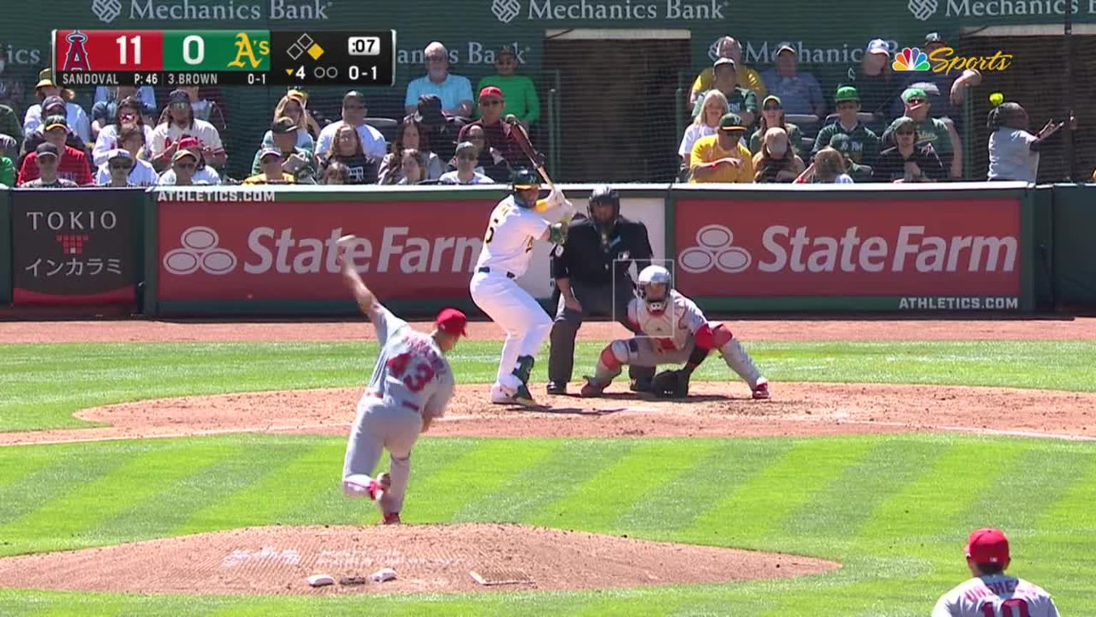 Patrick Sandoval Foul to Seth Brown | 04/01/2023 | MLB.com