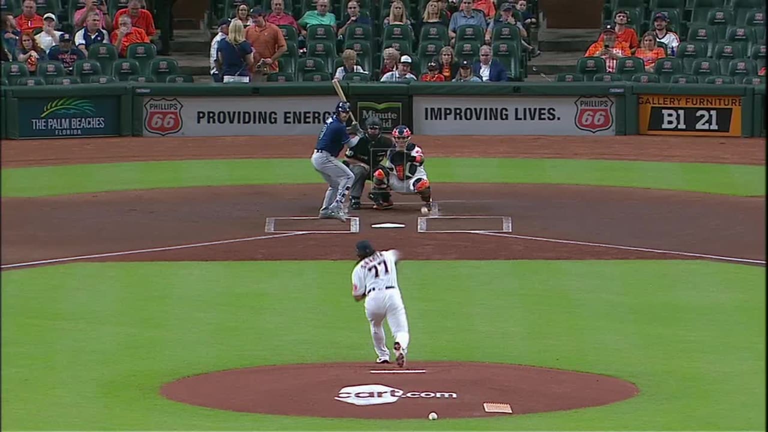 Luis Garcia Called Strike to Brandon Lowe | 09/29/2021 | Milwaukee Brewers