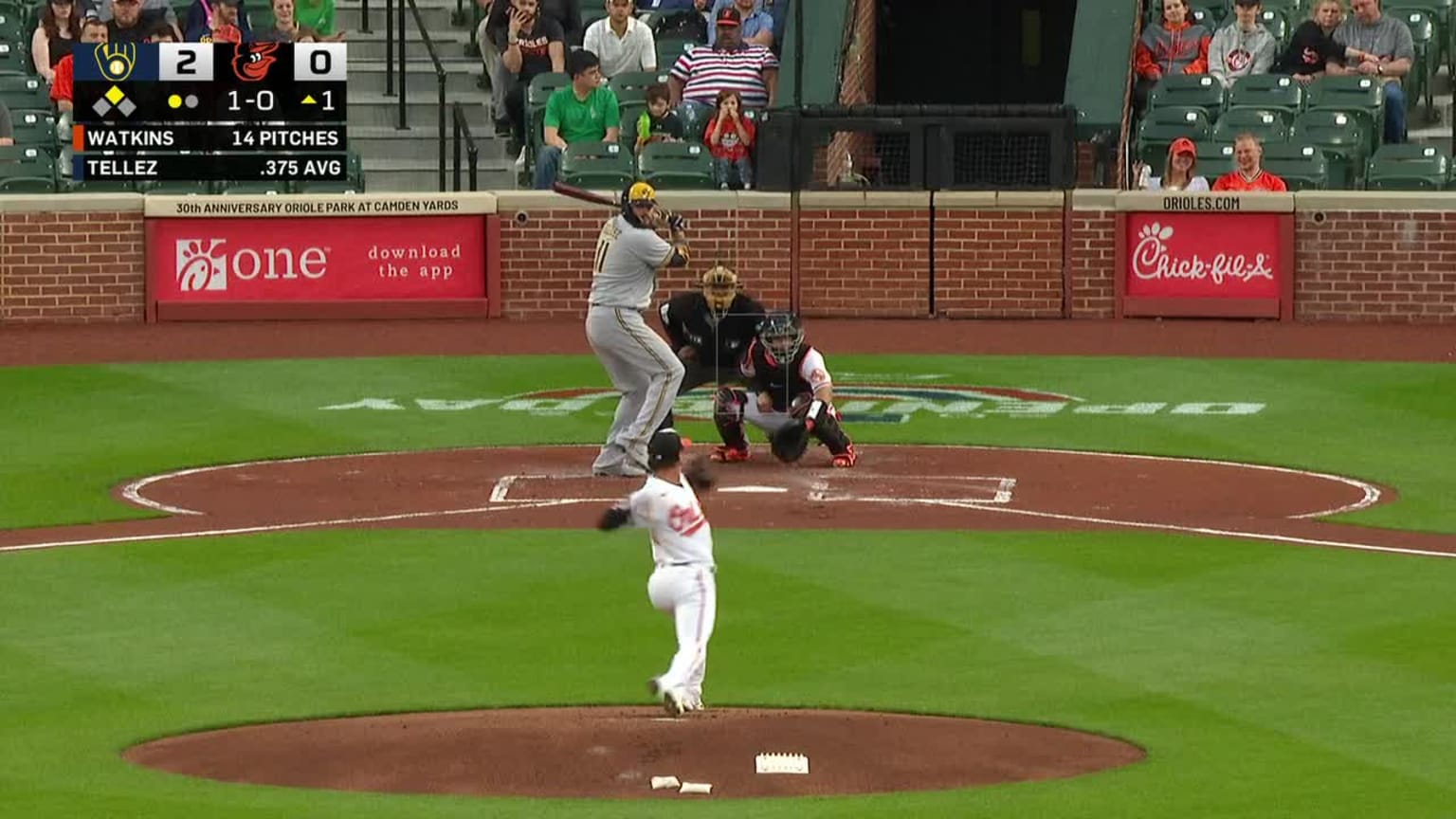 Spenser Watkins Called Strike to Rowdy Tellez | 04/12/2022 | Atlanta Braves