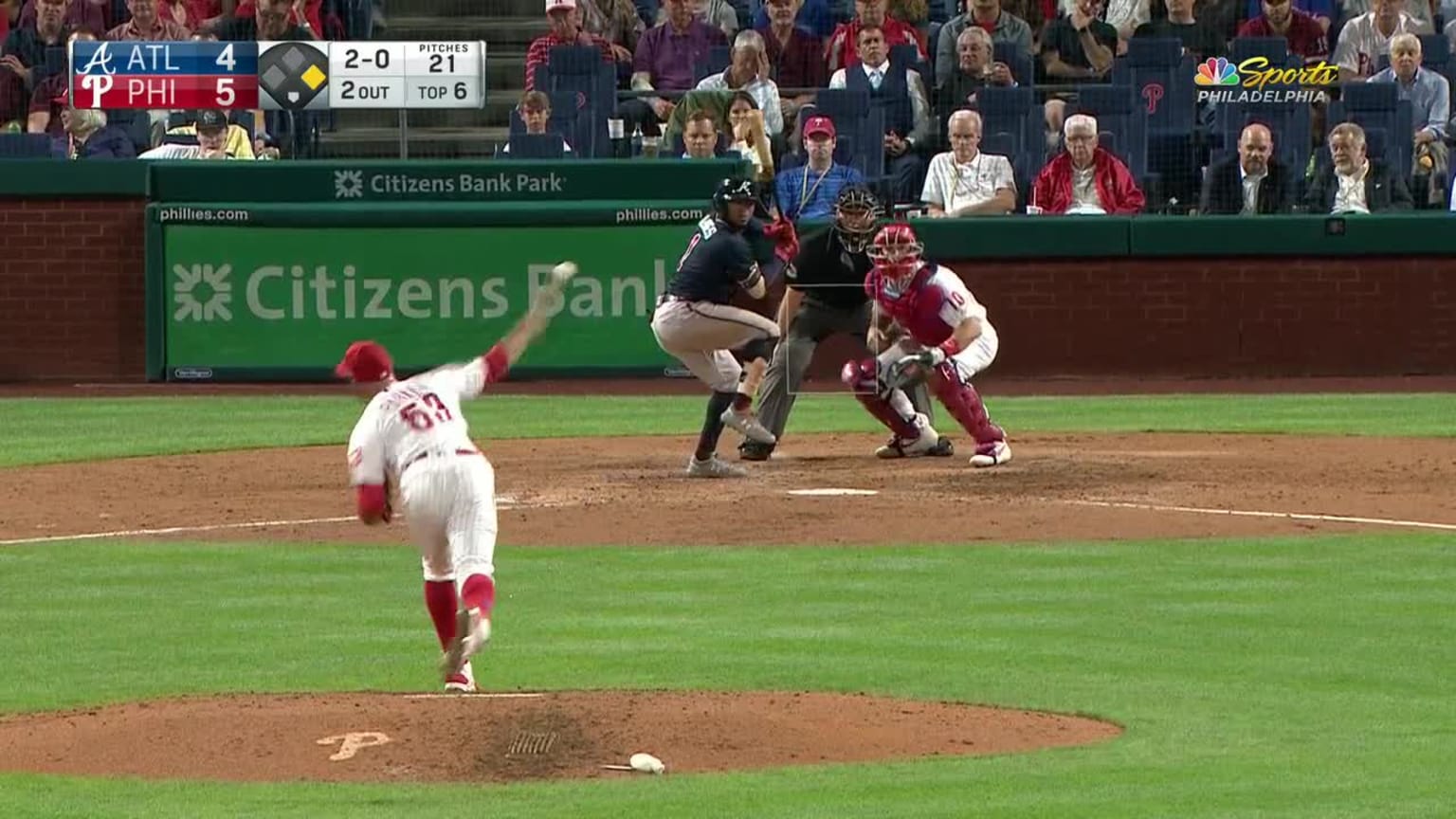 Ronald Acuna caught stealing 2nd base, catcher J. T. Realmuto to ...