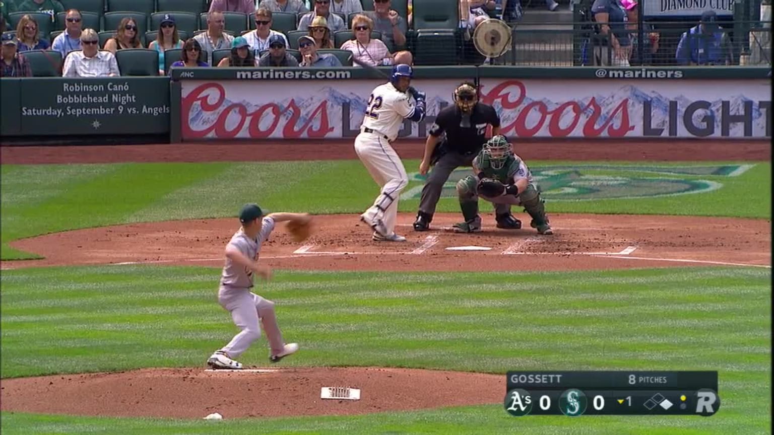 Daniel Gossett Called Strike to Robinson Cano | 09/03/2017 | Boston Red Sox