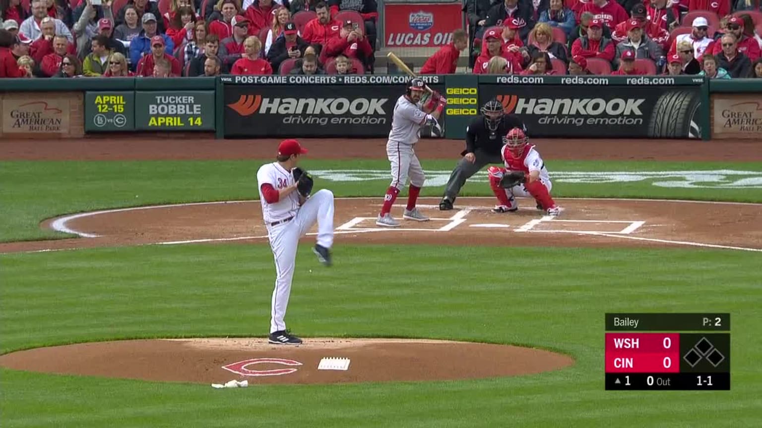 Adam Eaton singles on a line drive to right fielder Scott Schebler ...