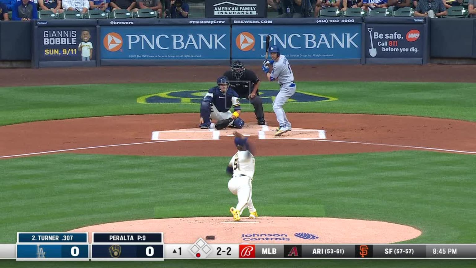 Trea Turner flies out to center fielder Tyrone Taylor. | 08/15/2022 ...