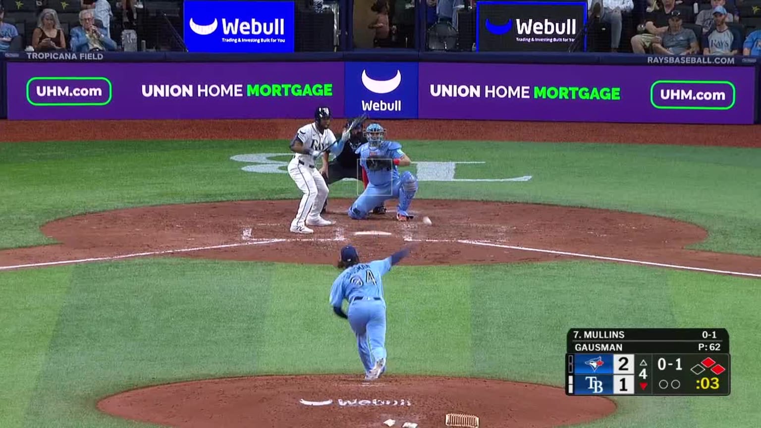 Cedric Mullins hits a sacrifice bunt. Fielding error by pitcher Kevin ...