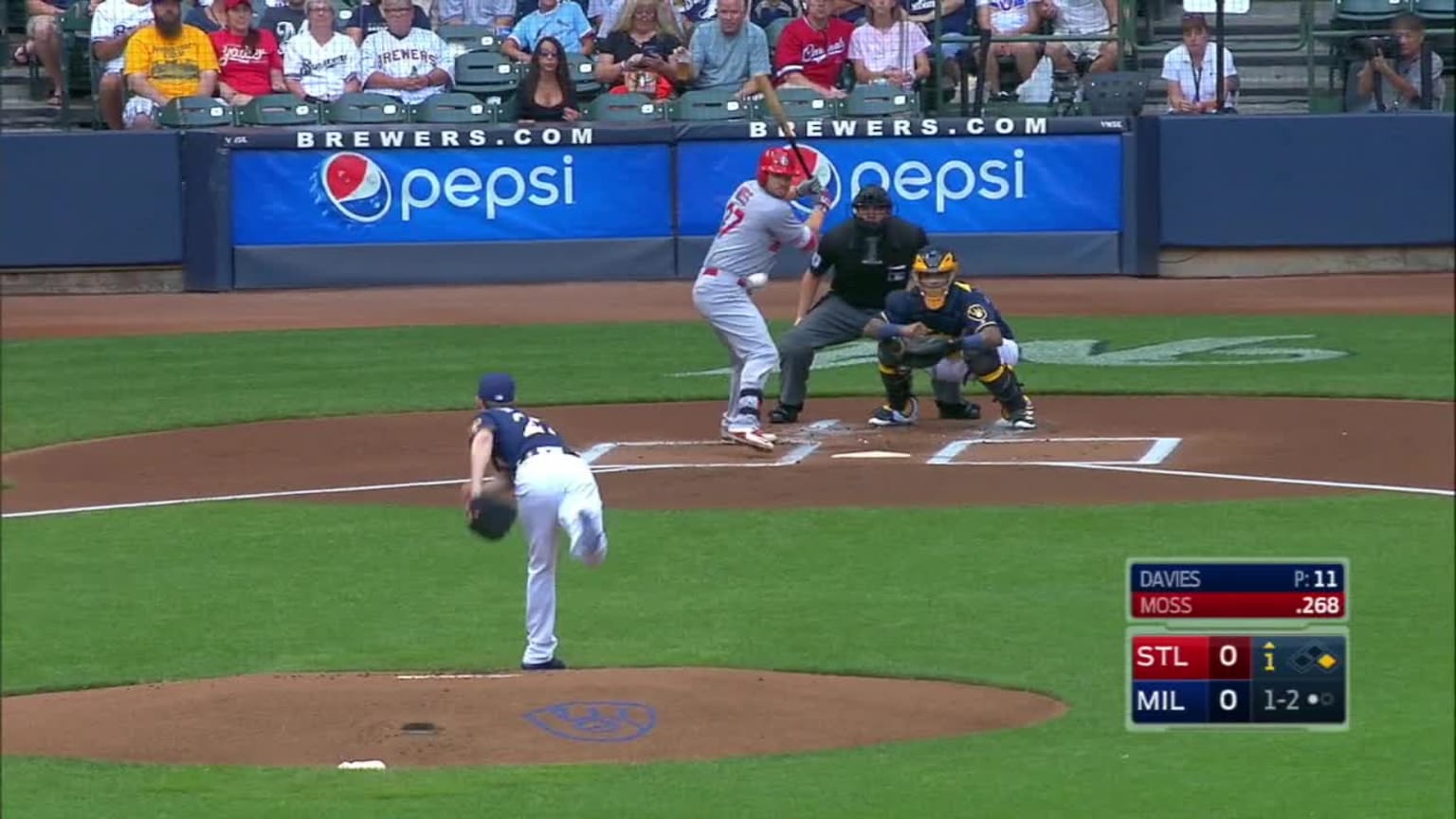 Brandon Moss strikes out swinging. | 08/29/2016 | MLB.com