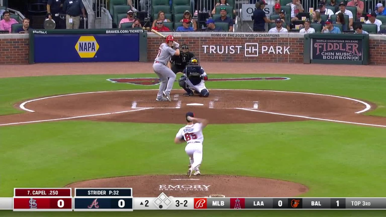 Conner Capel strikes out on a foul tip. | 07/07/2022 | MLB.com