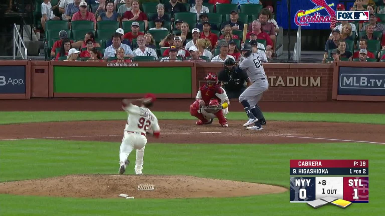 Genesis Cabrera Ball to Kyle Higashioka | 08/06/2022 | MLB.com