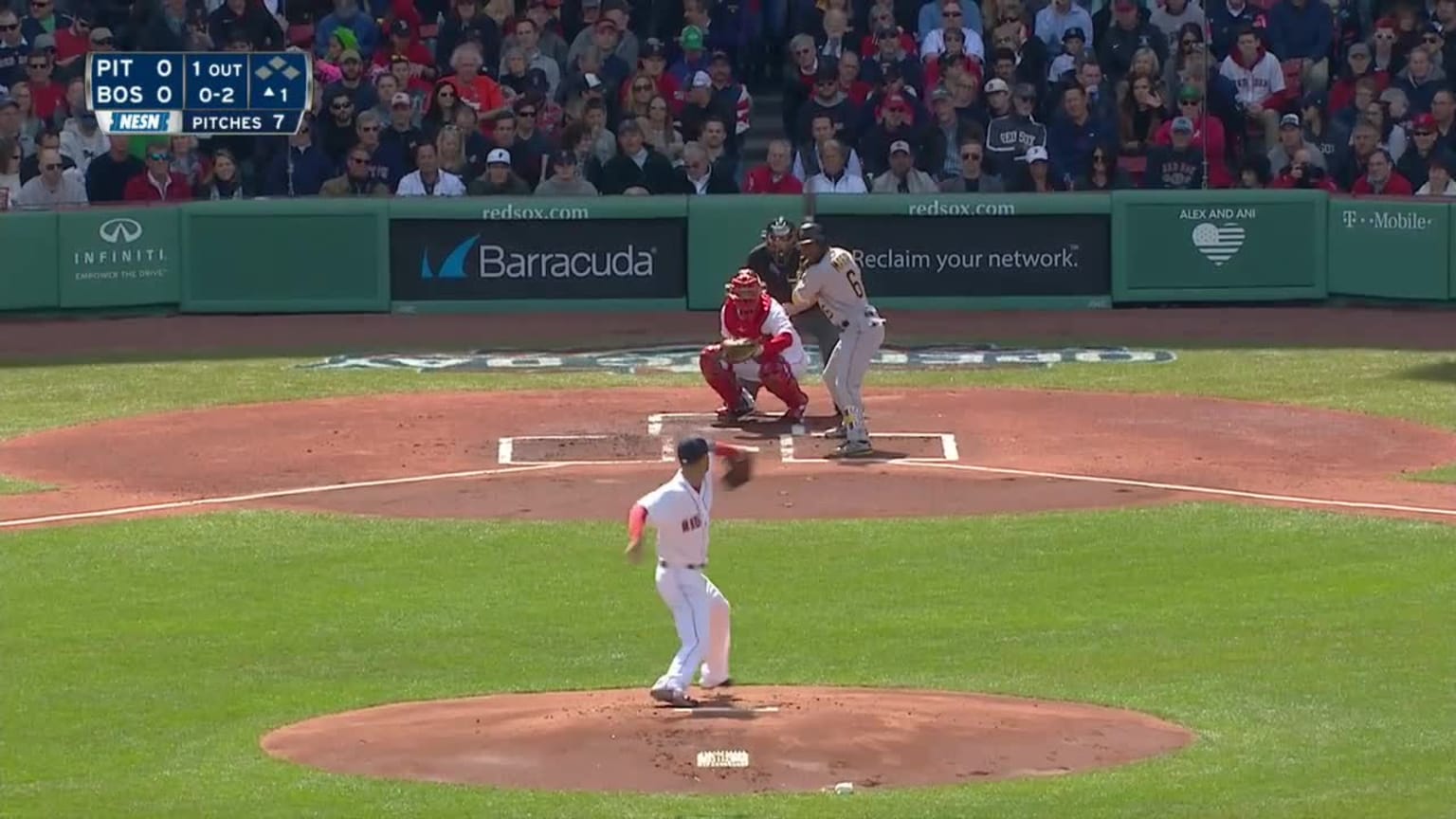 Rick Porcello Ball to Starling Marte | 04/03/2017 | Philadelphia Phillies