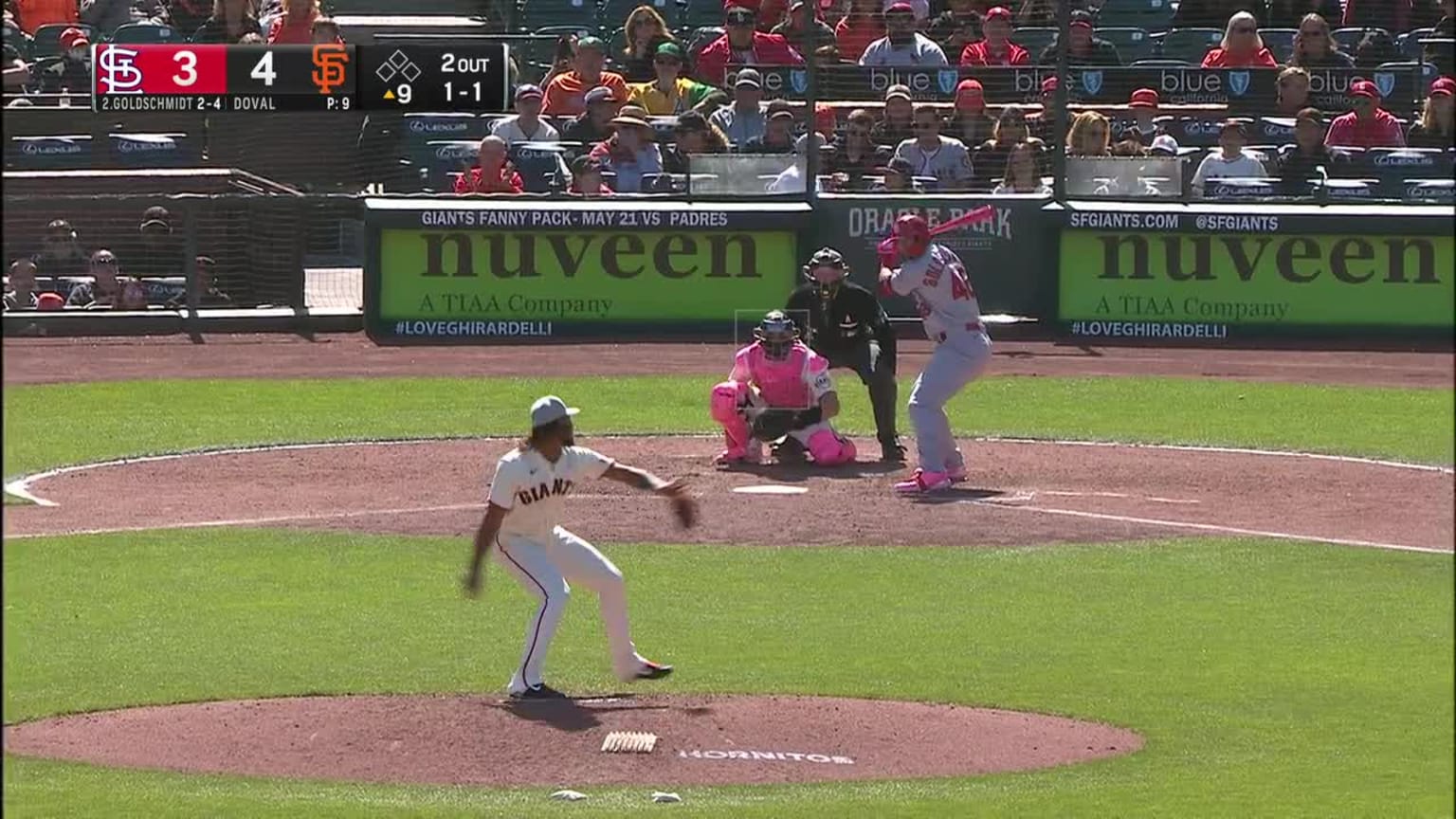 Camilo Doval Ball to Paul Goldschmidt | 05/08/2022 | MLB.com