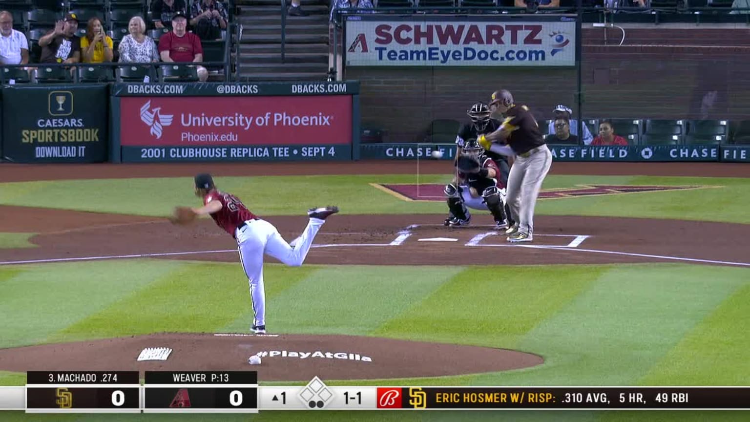 Luke Weaver Foul to Manny Machado | 09/01/2021 | St. Louis Cardinals