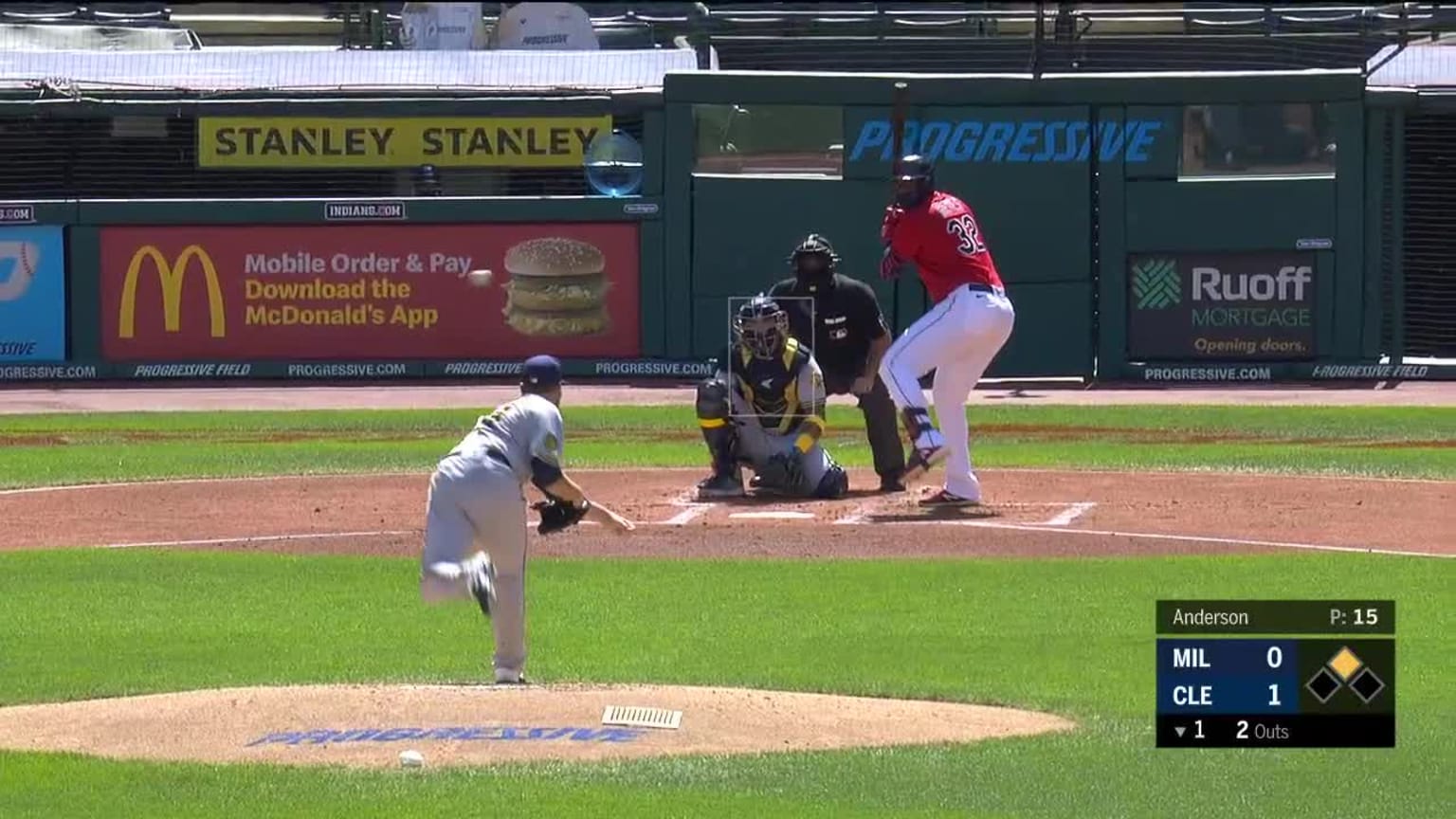 Brett Anderson Ball to Franmil Reyes | 09/06/2020 | Houston Astros