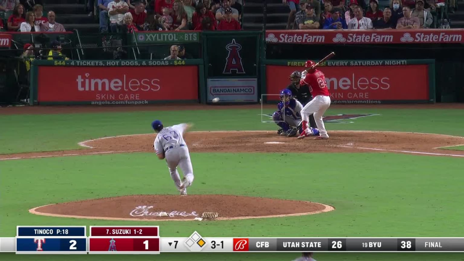 Kurt Suzuki hit by pitch. David Fletcher to 2nd. | 10/01/2022 | MLB.com