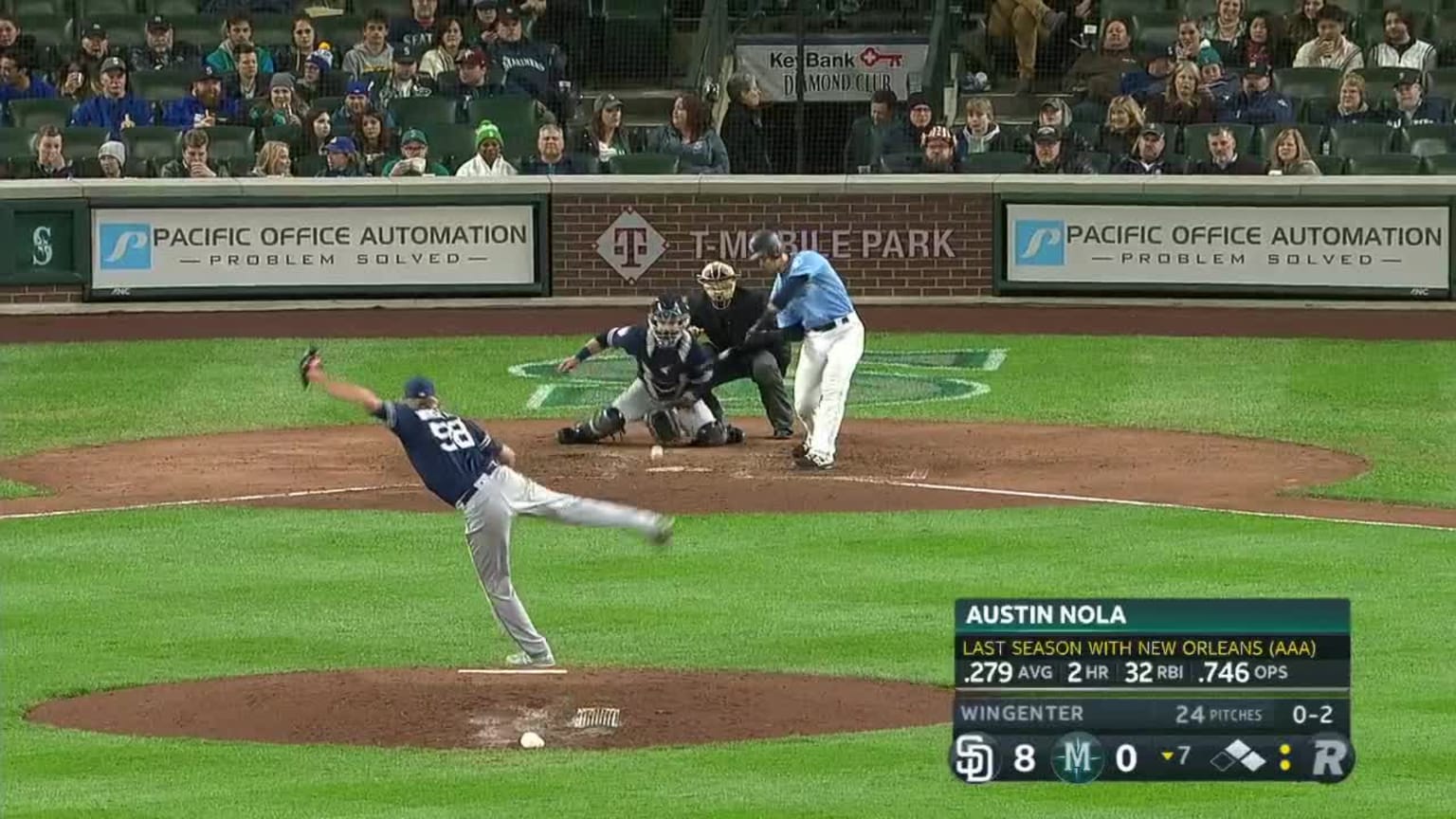 Trey Wingenter Ball In Dirt to Austin Nola | MLB.com
