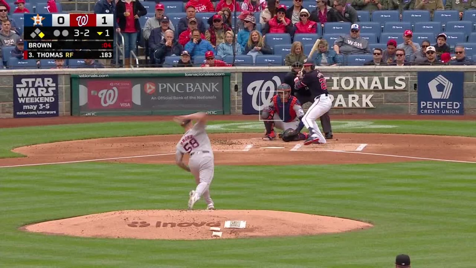 Lane Thomas walks. Jesse Winker to 2nd. | 04/21/2024 | MLB.com