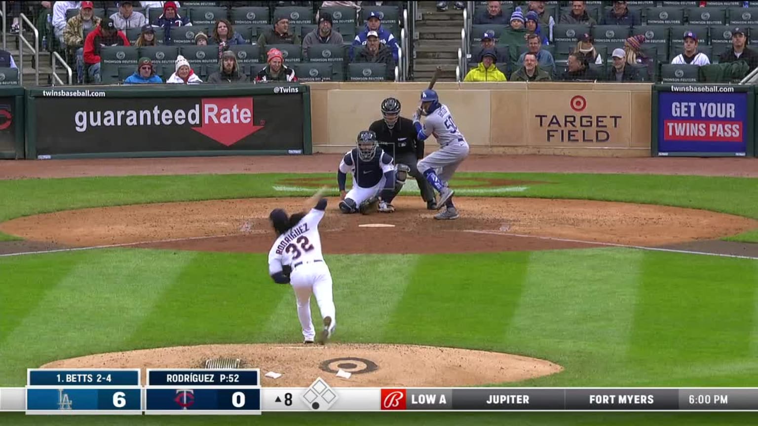 Dereck Rodriguez Called Strike to Mookie Betts | 04/13/2022 | MLB.com