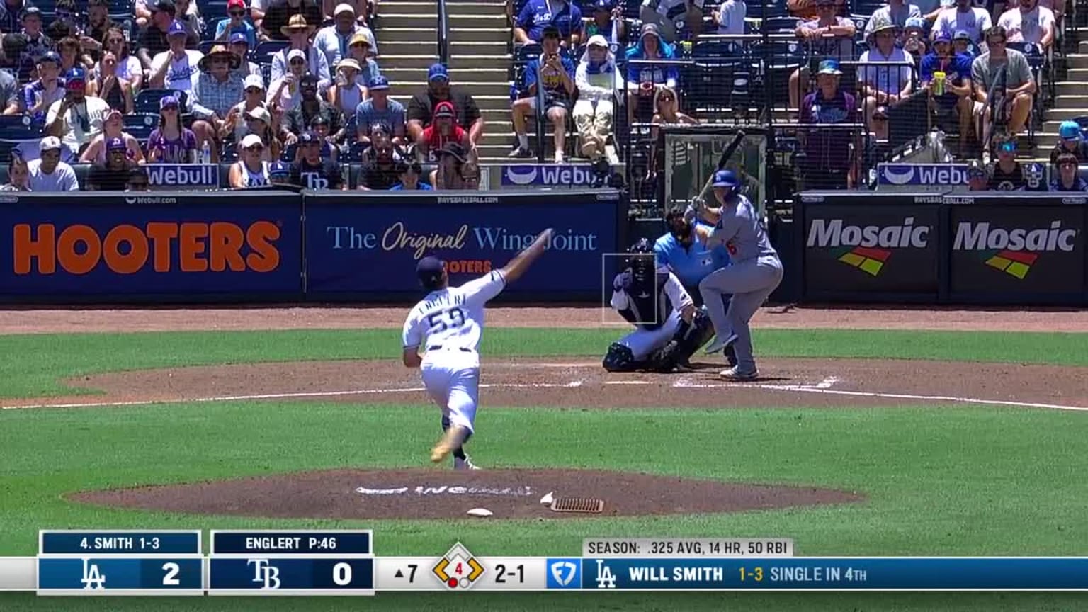 Will Smith grounds into a double play, shortstop Taylor Walls to second ...