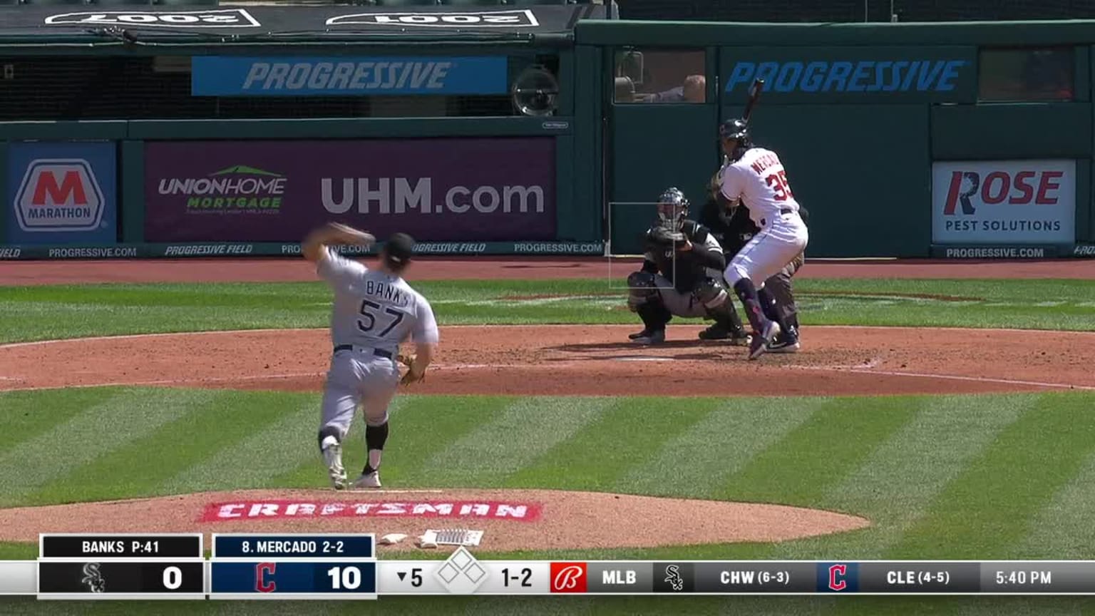 Tanner Banks Foul to Oscar Mercado | 04/20/2022 | Chicago White Sox