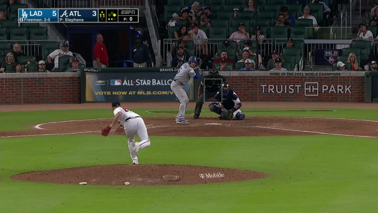 Jackson Stephens Called Strike to Freddie Freeman | 06/26/2022 | MLB.com