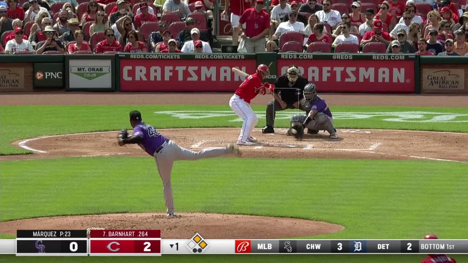 German Marquez Ball to Tucker Barnhart | 06/12/2021 | New York Mets