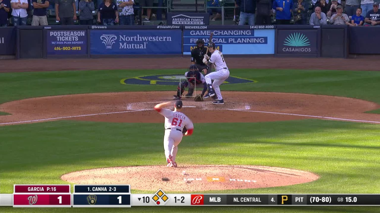 Mark Canha grounds into a force out, shortstop CJ Abrams to catcher ...