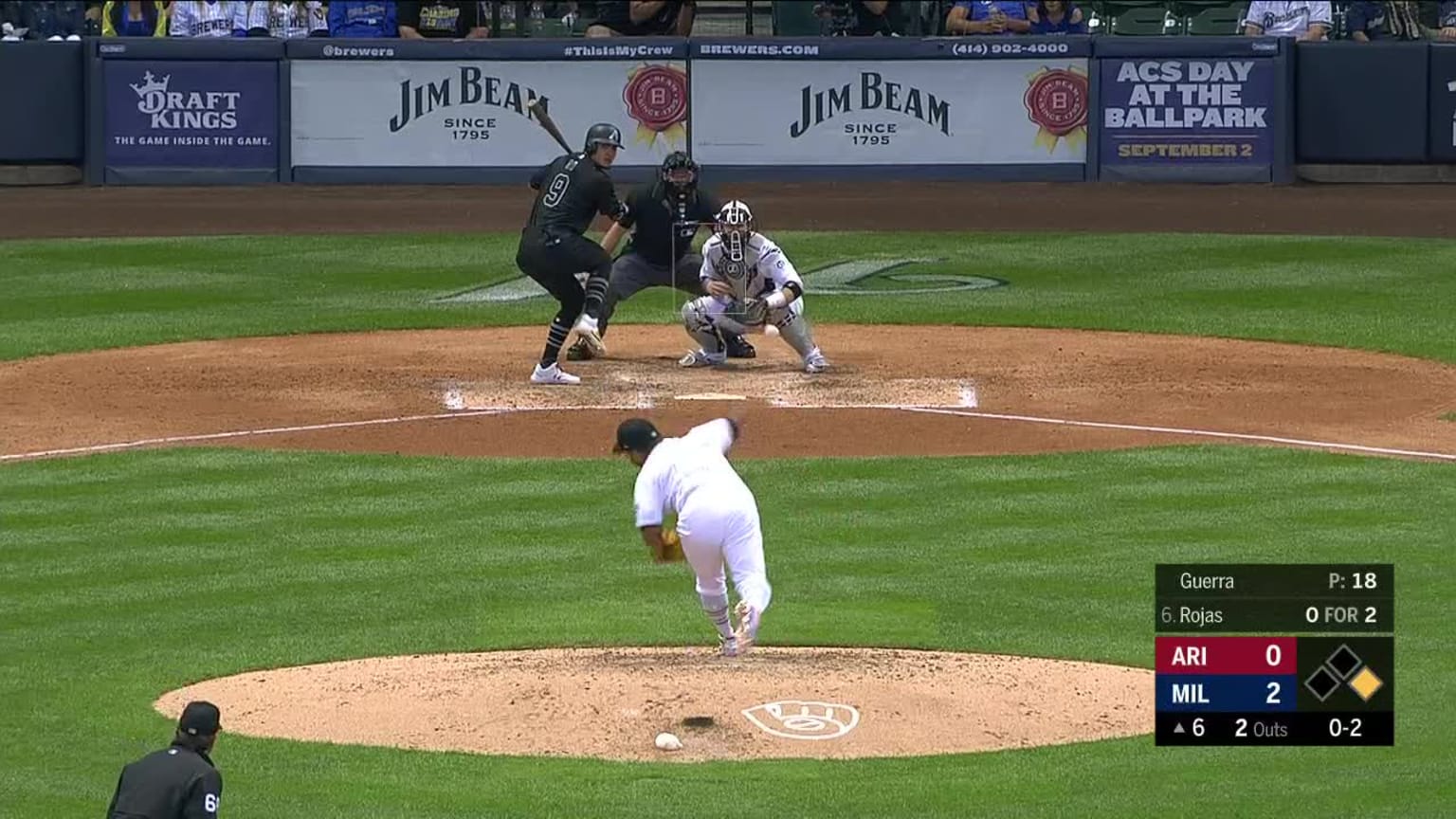 Josh Rojas called out on strikes. | 08/24/2019 | San Diego Padres