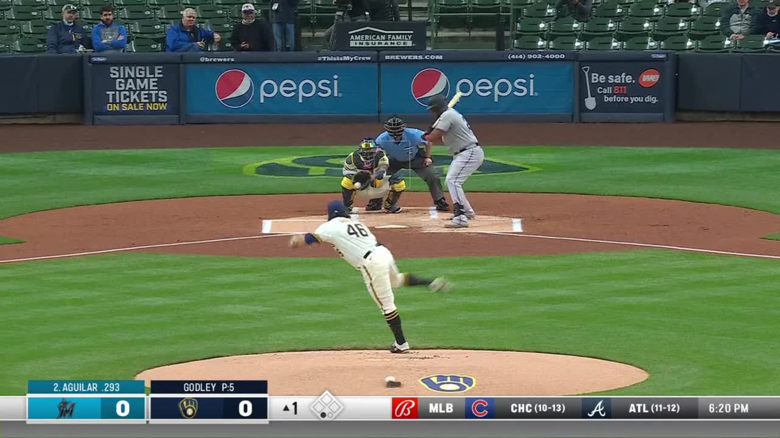 Zack Godley Ball to Jesus Aguilar | 04/28/2021 | MLB.com