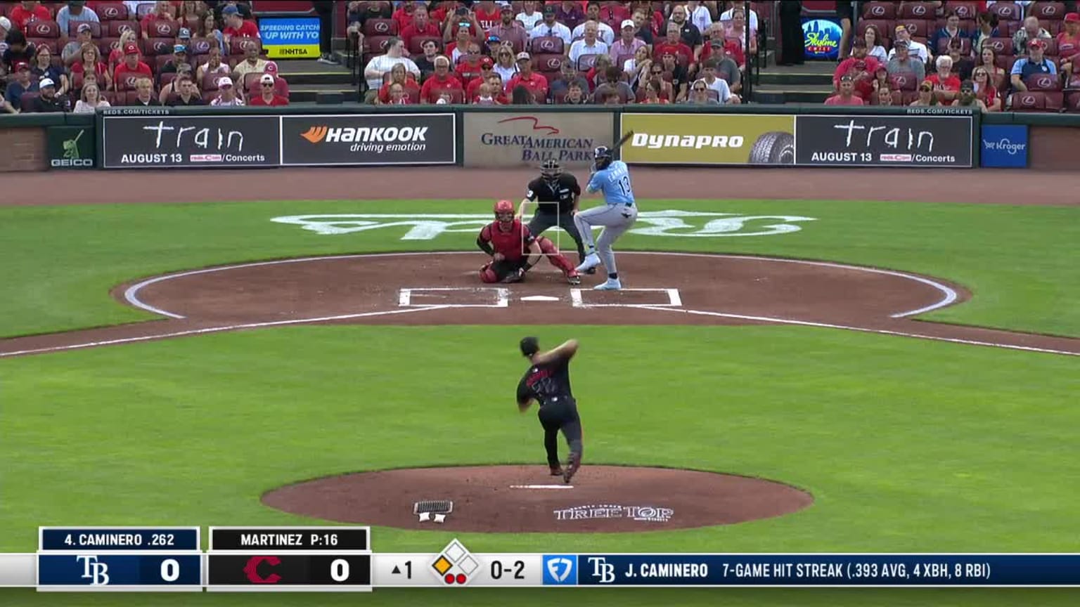 Junior Caminero flies out to right fielder Will Benson in foul territory. | 07/25/2025 | MLB.com