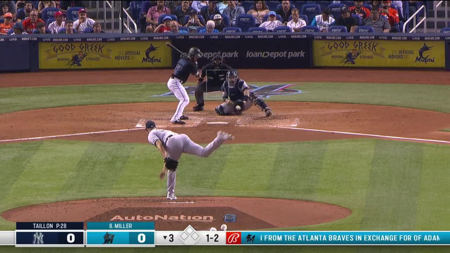 Jameson Taillon Ball to Brian Miller | 07/30/2021 | MLB.com