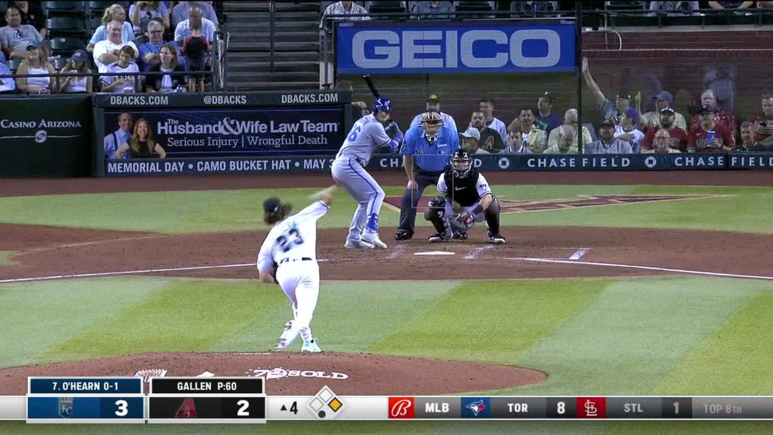 Zac Gallen Called Strike to Ryan O'Hearn | 05/24/2022 | MLB.com