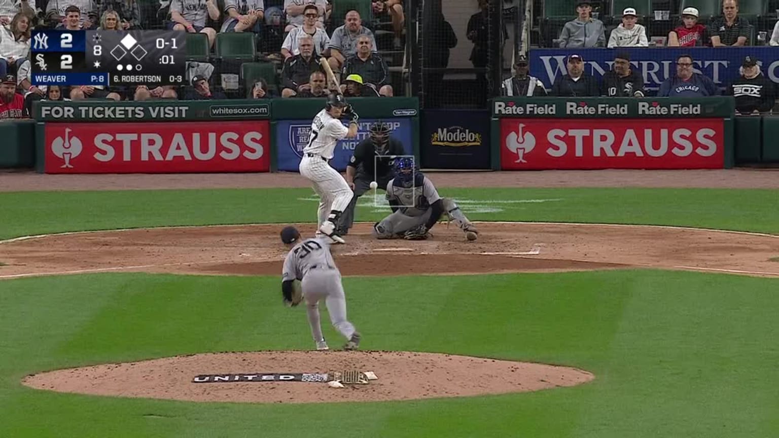 Will Robertson grounds out to first baseman Ben Rice. | 08/30/2025 ...