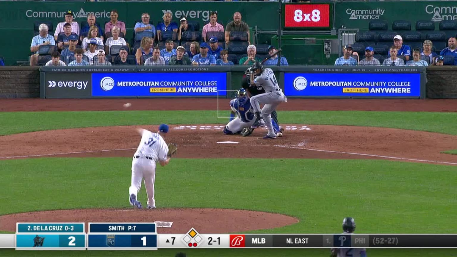 Bryan De La Cruz flies out to right fielder Hunter Renfroe. | 06/25 ...