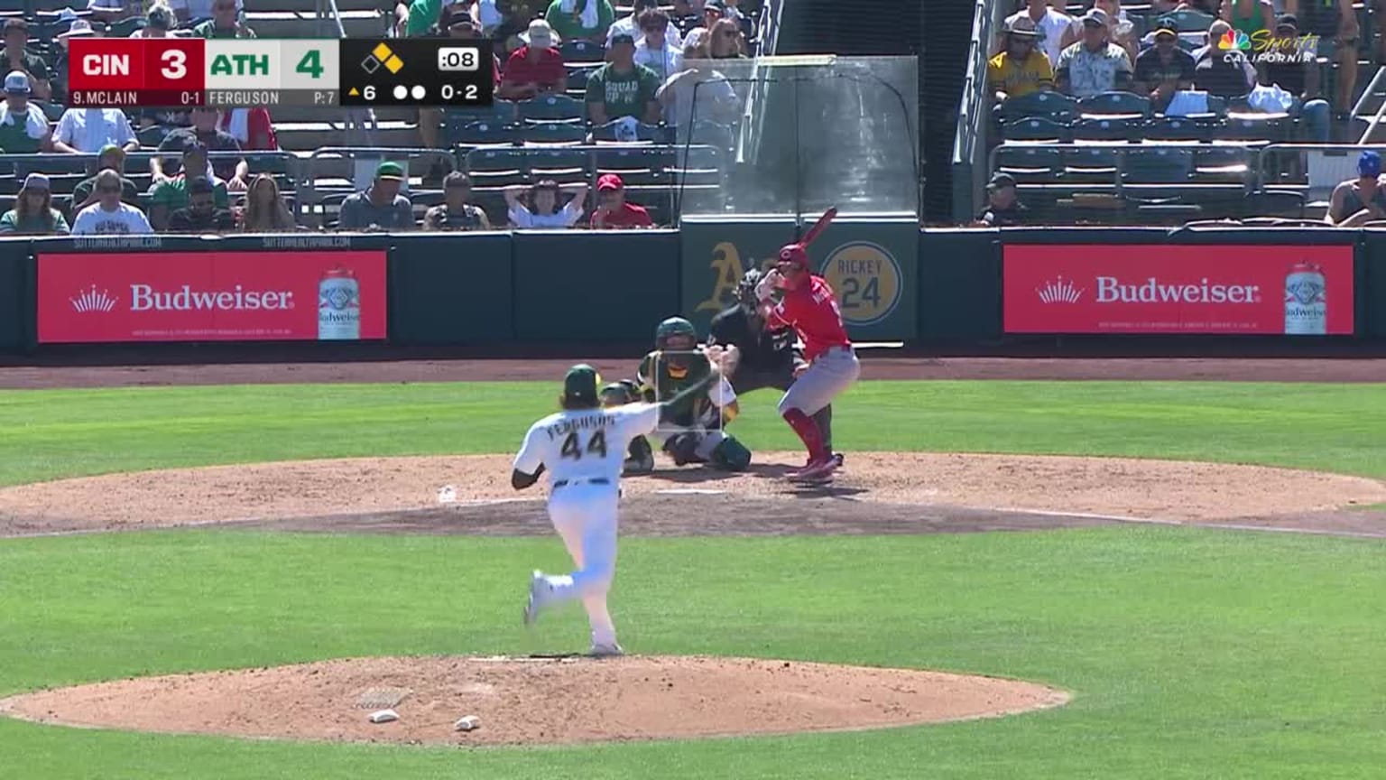 Matt McLain flies out to right fielder Brent Rooker. | 09/14/2025 | MLB.com