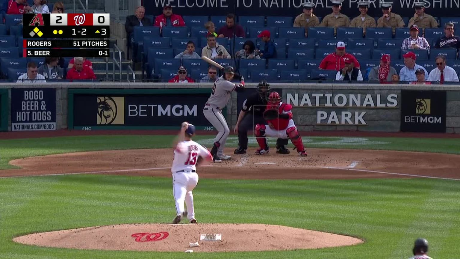 Seth Beer grounds out, second baseman Cesar Hernandez to first baseman ...