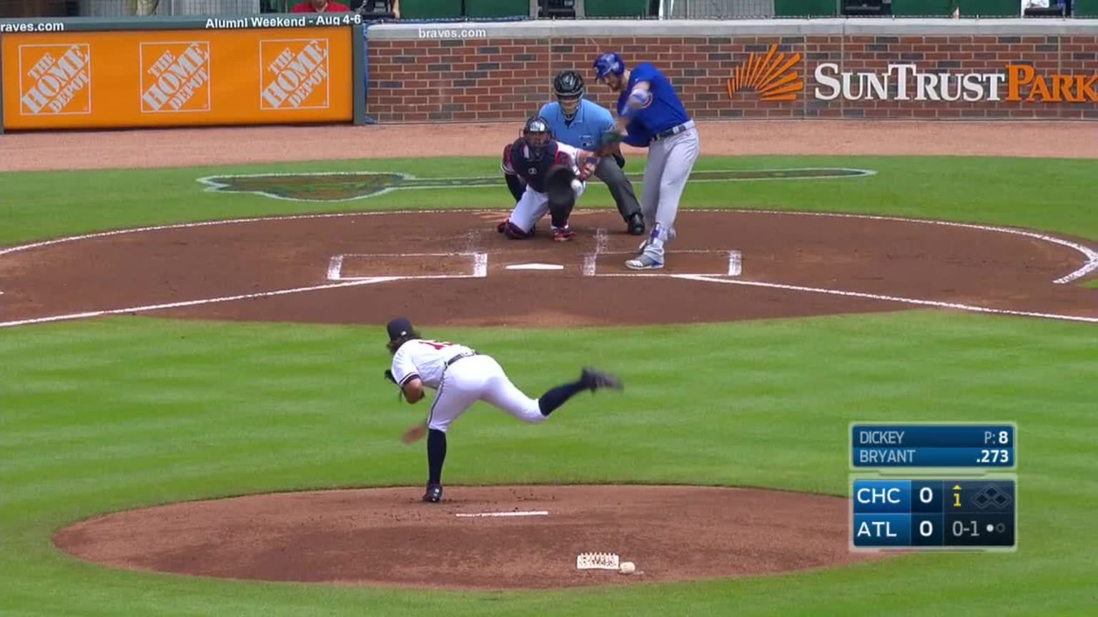 R.A. Dickey Ball to Kris Bryant | 07/19/2017 | St. Louis Cardinals