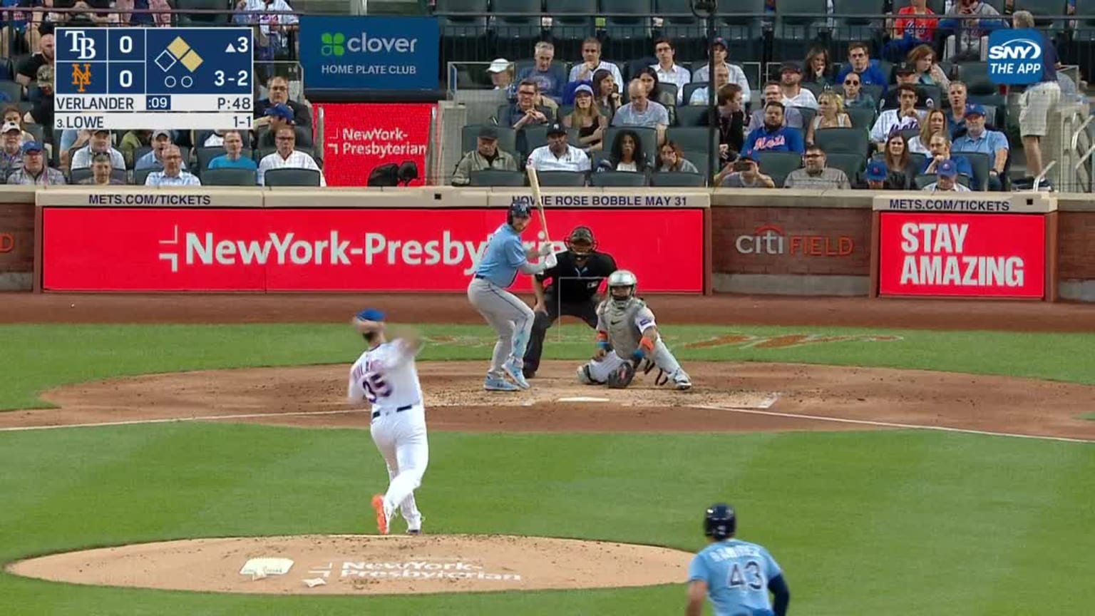Brandon Lowe strikes out on a foul tip. | 05/16/2023 | MLB.com